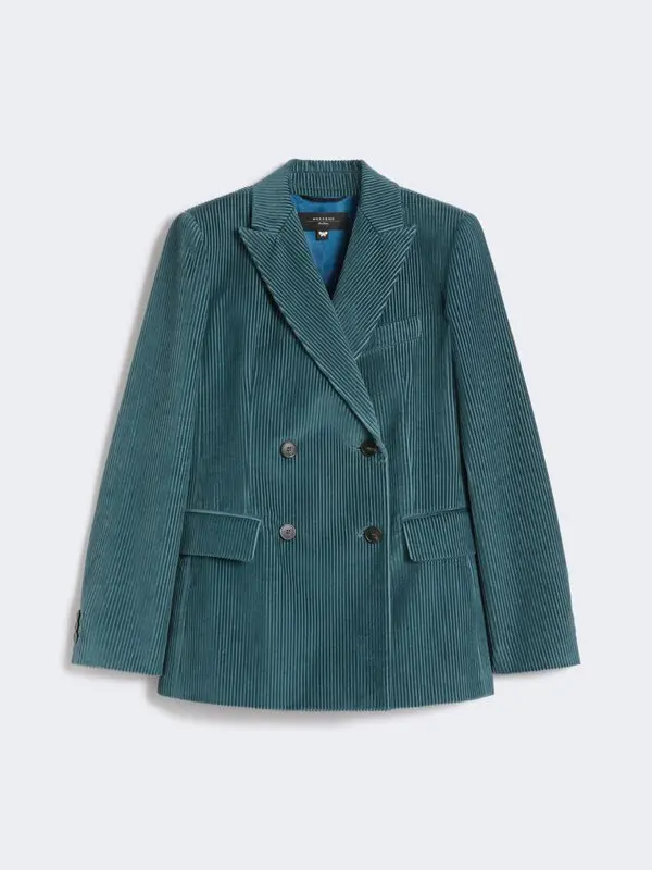 Max Mara Double-breasted Corduroy Blazer - Oil