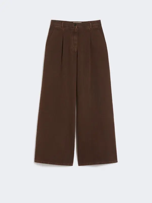 Max Mara Cotton Bull Wide-leg Trousers