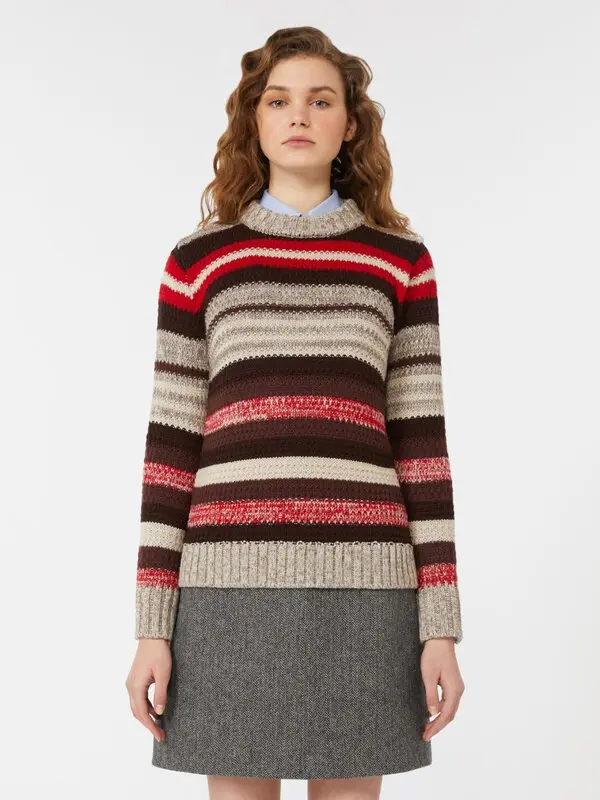 Max Mara Ribbed Striped Wool Jumper