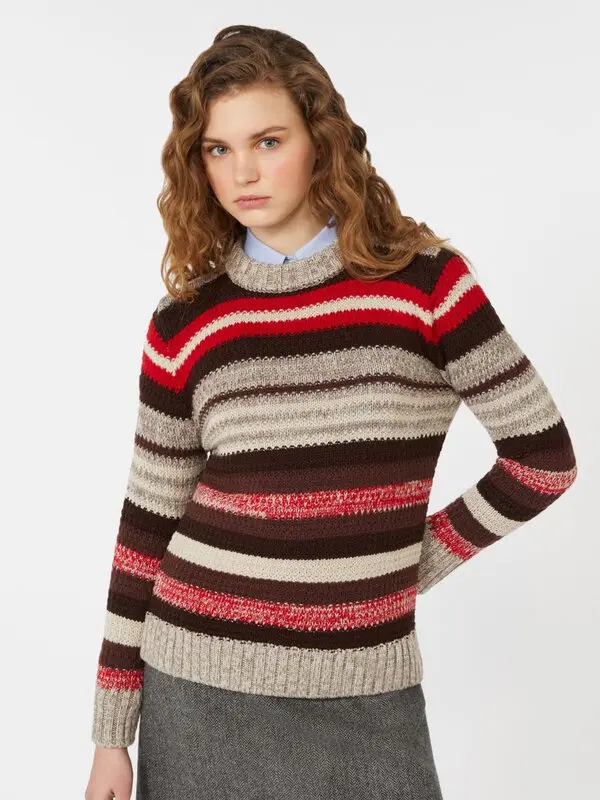 Max Mara Ribbed Striped Wool Jumper