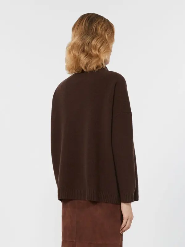 Max Mara Wool Knit Turtleneck Jumper - Chocolate