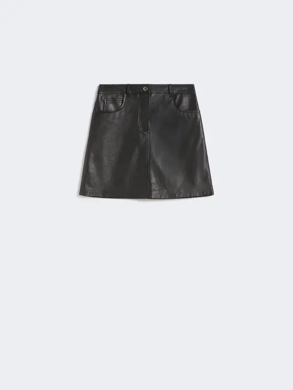 Max Mara Nappa-leather Mini Skirt