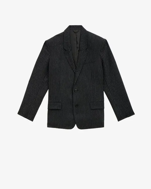 Isabel Marant Freddie Striped Wool-blend Jacket