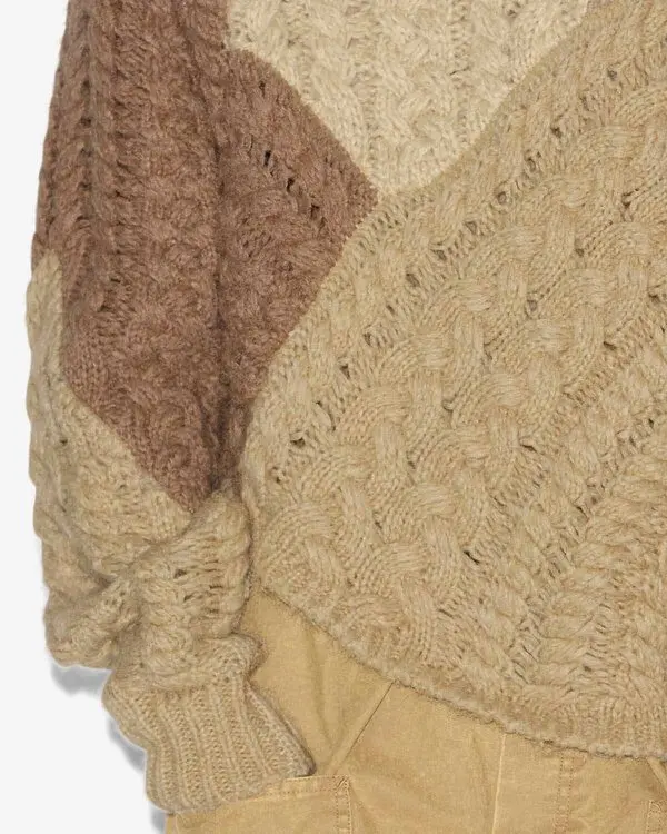 MARANT ETOILE Daryl Patchwork Sweater - Beige