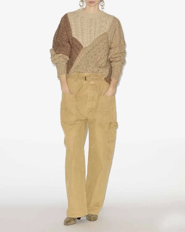 MARANT ETOILE Daryl Patchwork Sweater - Beige
