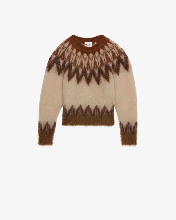ETOILE Natania Fair Isle Sweater - Orange