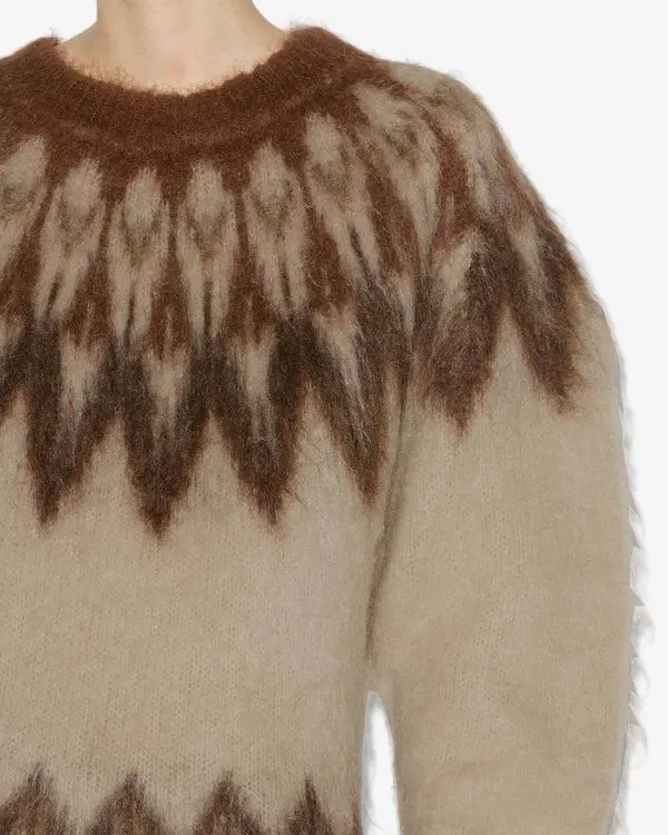 ETOILE Natania Fair Isle Sweater - Orange