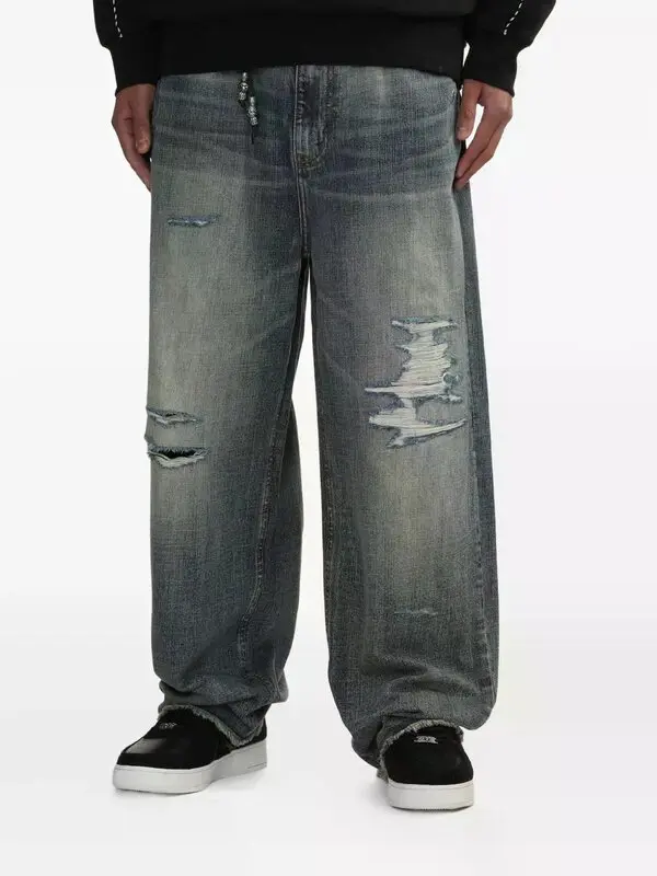 A BATHING APE Distressed Loose-fit Jeans