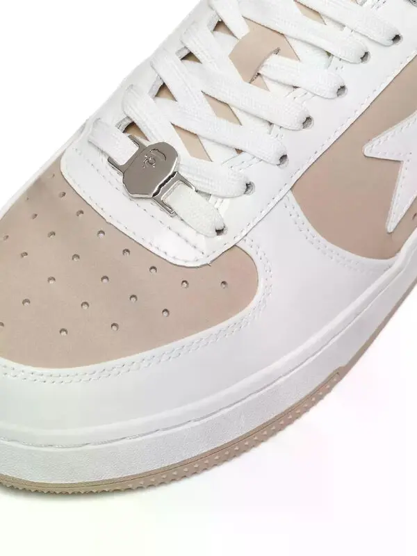 A BATHING APE Star-patch Leather Sneakers