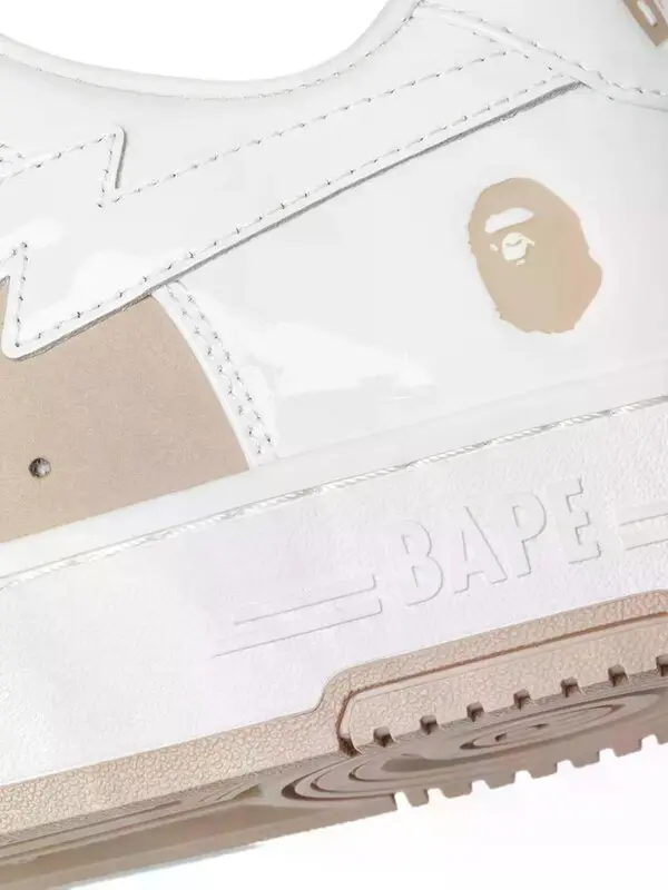 A BATHING APE Star-patch Leather Sneakers