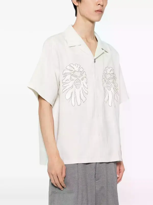 A BATHING APE Stud-embellished Shirt - Neutrals
