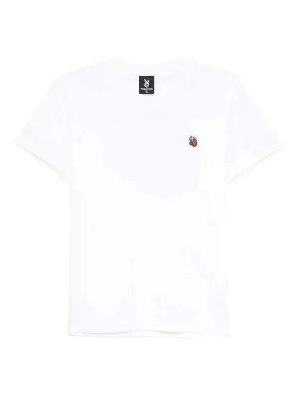 FINGERCROXX Embroidered-logo Patch T-shirt - White