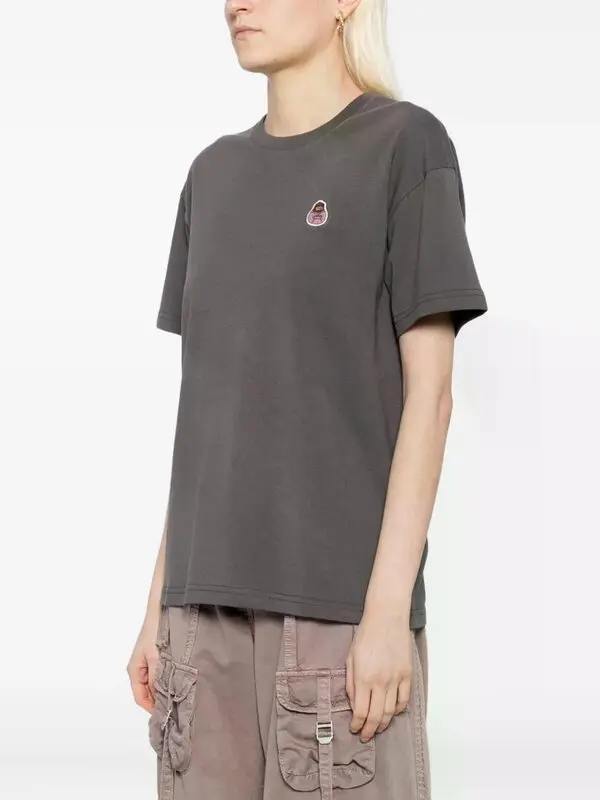 FINGERCROXX Embroidered Logo T-shirt - Grey