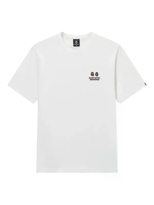 FINGERCROXX Embroidered-logo Crew-neck T-shirt - White