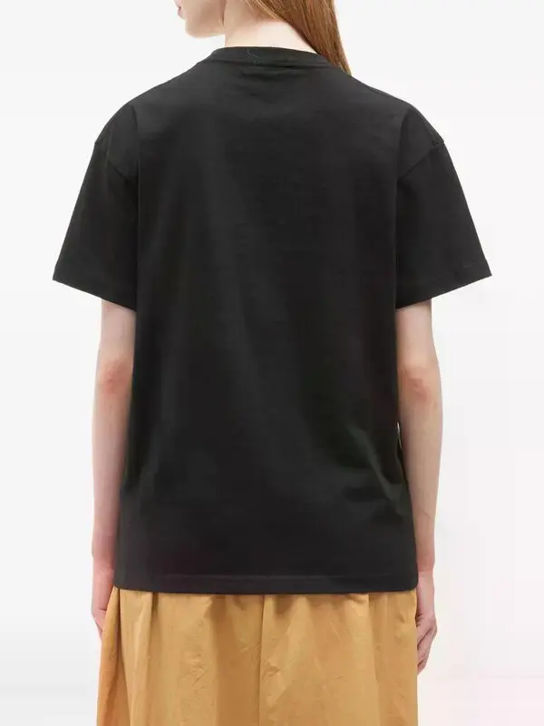 FINGERCROXX Embroidered-logo T-shirt - Black