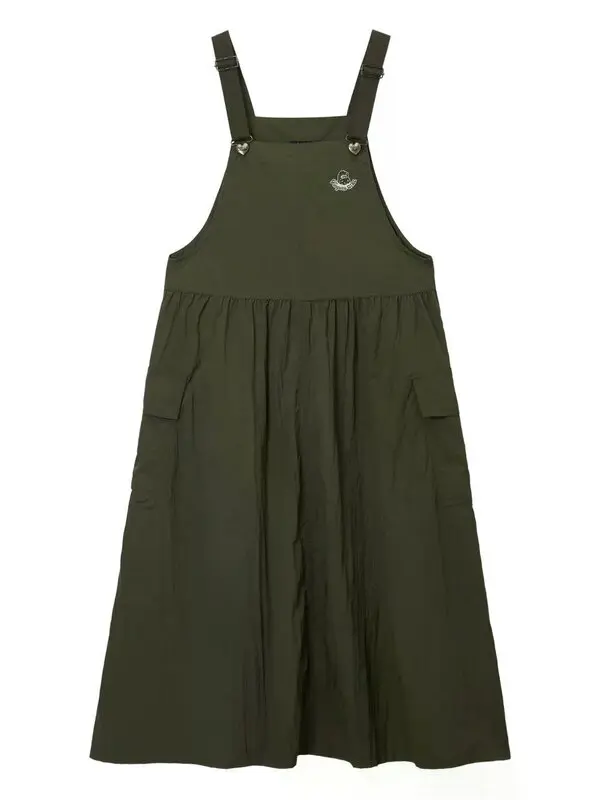 FINGERCROXX Pocket Sleeveless Midi Dress - Green