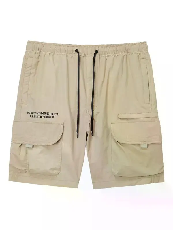 FINGERCROXX Drawstring Cargo Shorts - Neutrals