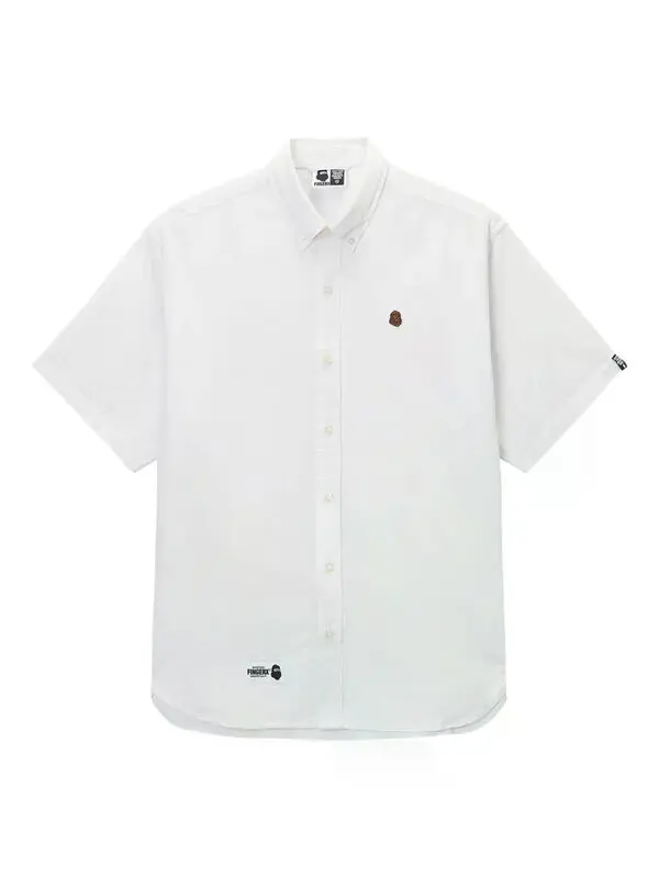 FINGERCROXX Embroidered Short-sleeve Shirt - White