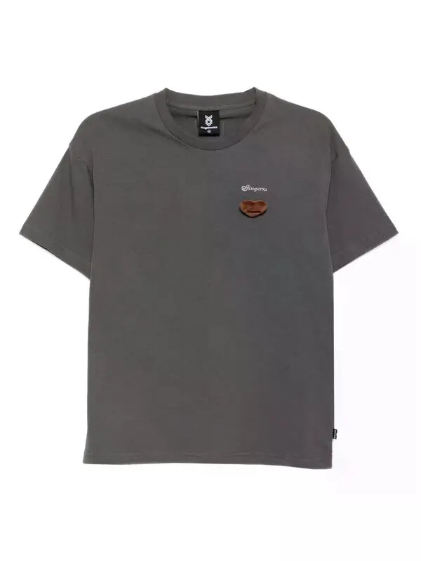 FINGERCROXX Logo-embroidered T-shirt