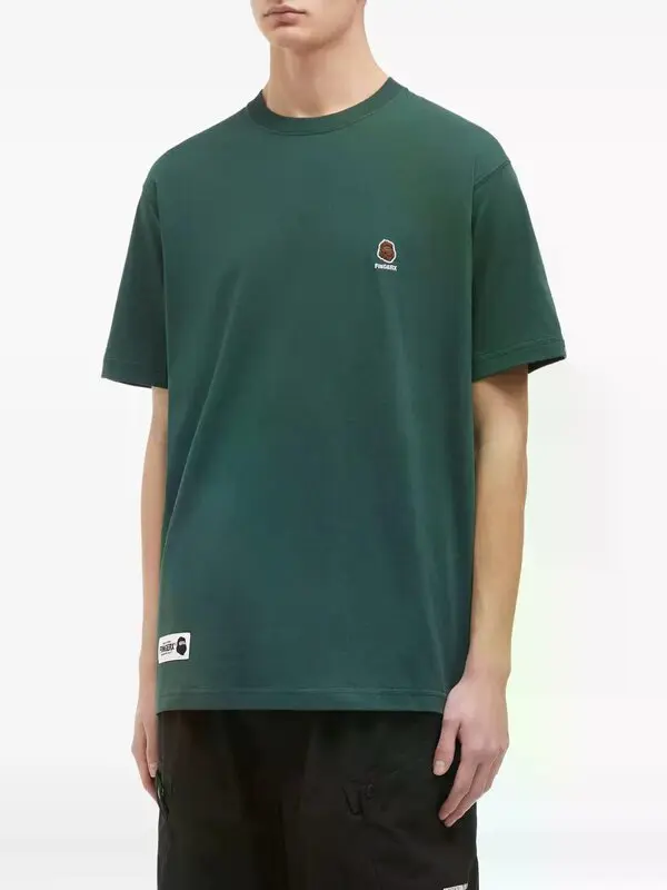 FINGERCROXX Embroidered-logo T-shirt - Green