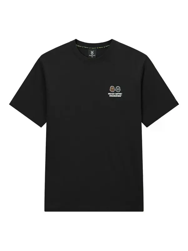 FINGERCROXX Embroidered-logo Crew-neck T-shirt - Black