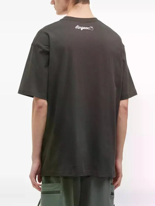 FINGERCROXX Embroidered-logo Cotton T-shirt