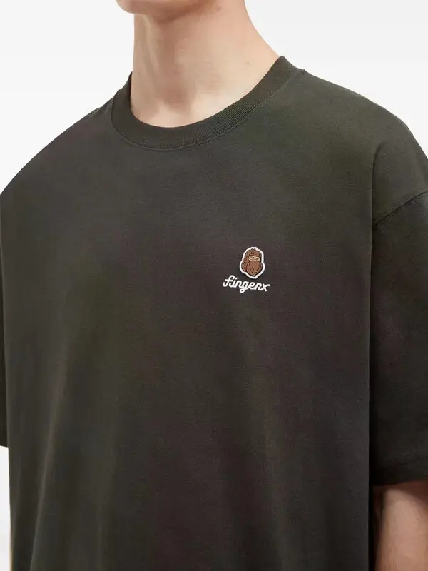 FINGERCROXX Embroidered-logo Cotton T-shirt