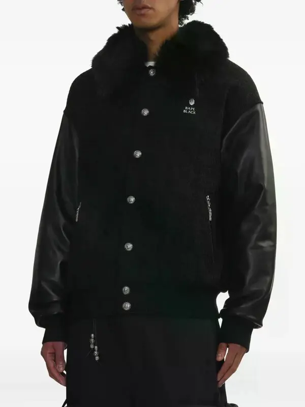 A BATHING APE Trimmed-collar Bomber Jacket