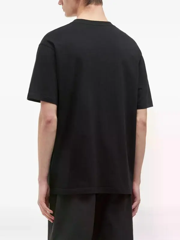 FINGERCROXX Embroidered-logo T-shirt - Black