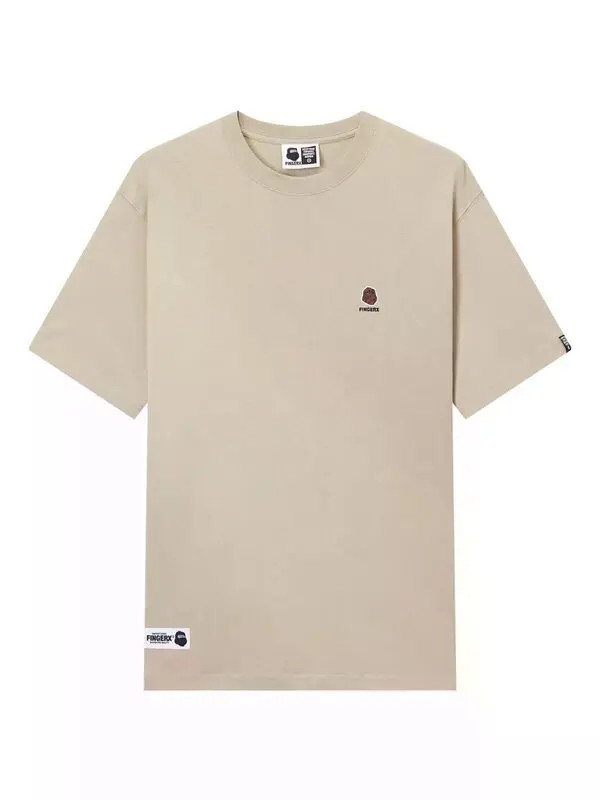 FINGERCROXX Embroidered Logo T-shirt - Neutrals