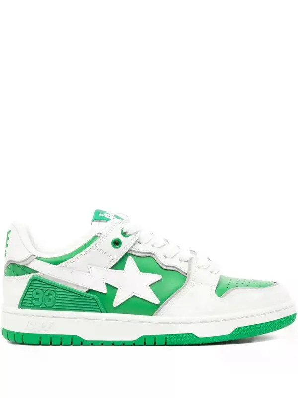 A BATHING APE Star-embellished Low-top Sneakers