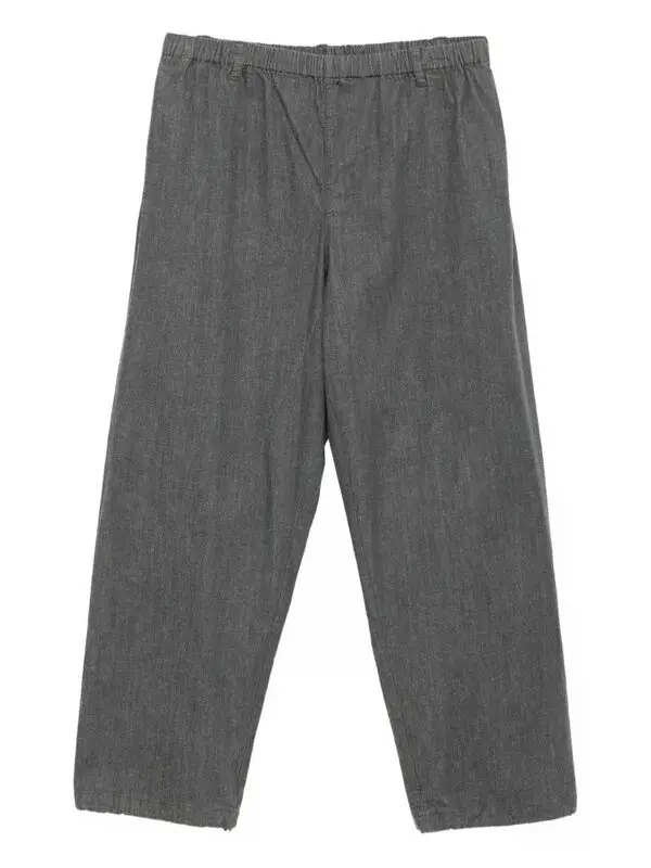 CROQUIS Wide-leg Drawstring Jeans - Grey