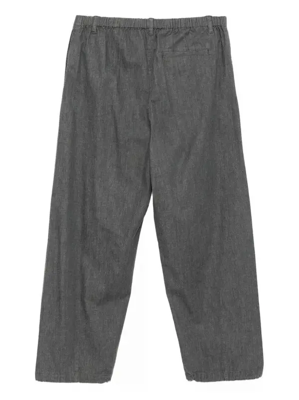 CROQUIS Wide-leg Drawstring Jeans - Grey