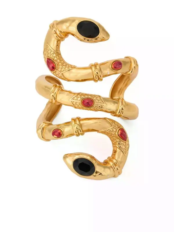 Roberto Cavalli Snake-shape Rigid Bracelet - Gold