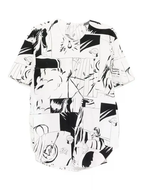 JNBY Oversized Short-sleeve Blouse - White