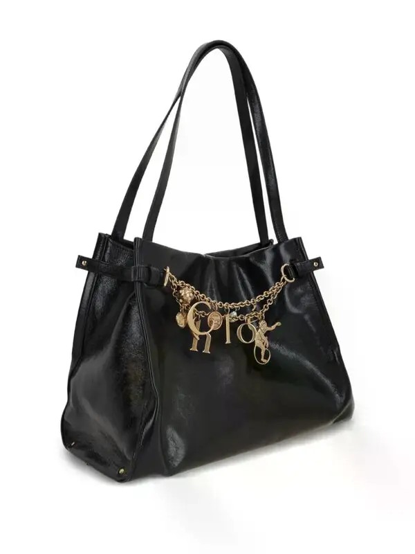Chloé Charms Embellished Leather Tote