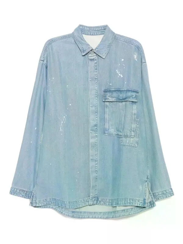 CROQUIS Long-sleeved Denim Shirt - Blue
