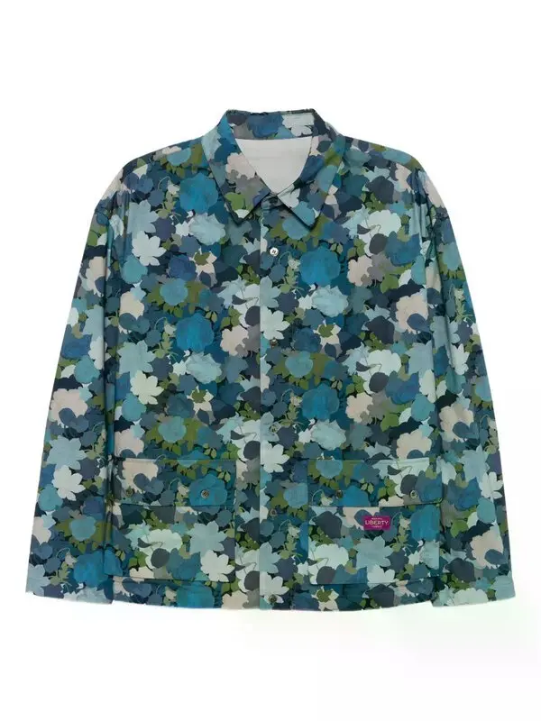 CROQUIS Floral-printed Shirt - Blue