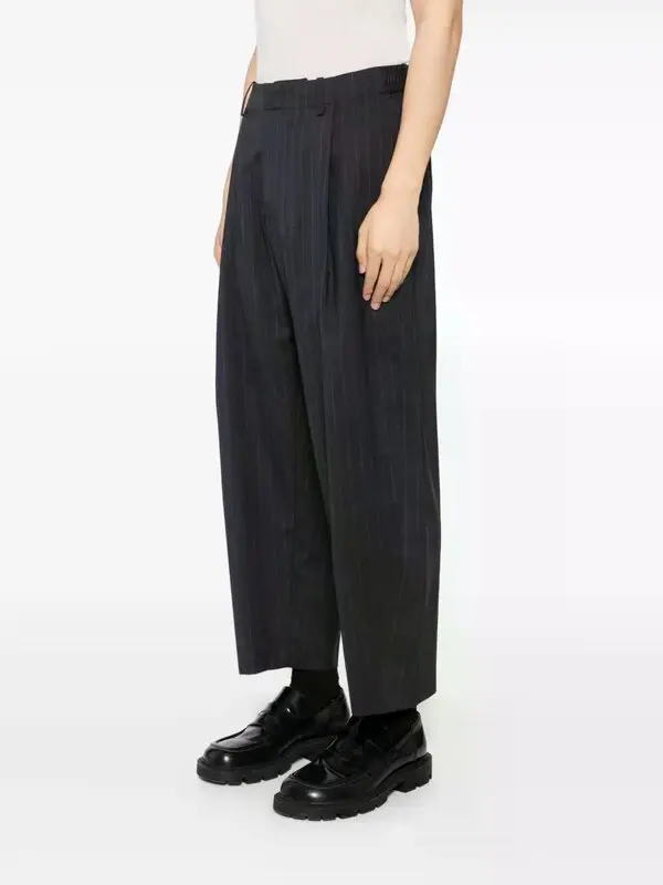 CROQUIS Pinstriped Pleated Trousers