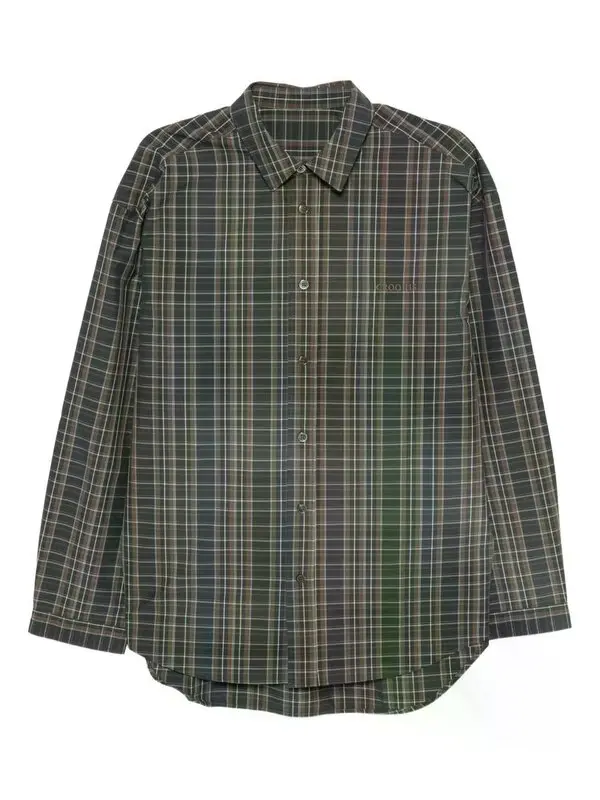 CROQUIS Plaid Long-sleeved Shirt - Brown