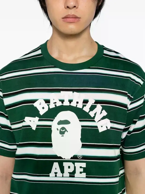 A BATHING APE Striped T-shirt