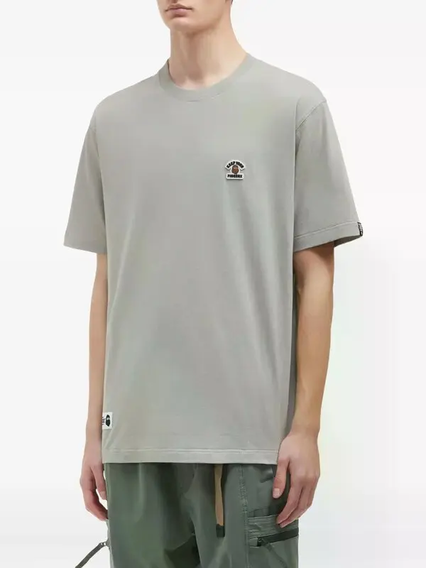 FINGERCROXX Embroidered-logo T-shirt - Grey