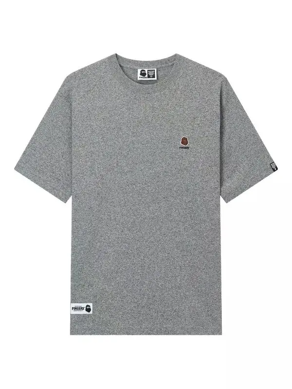 FINGERCROXX Embroidered-logo T-shirt - Grey