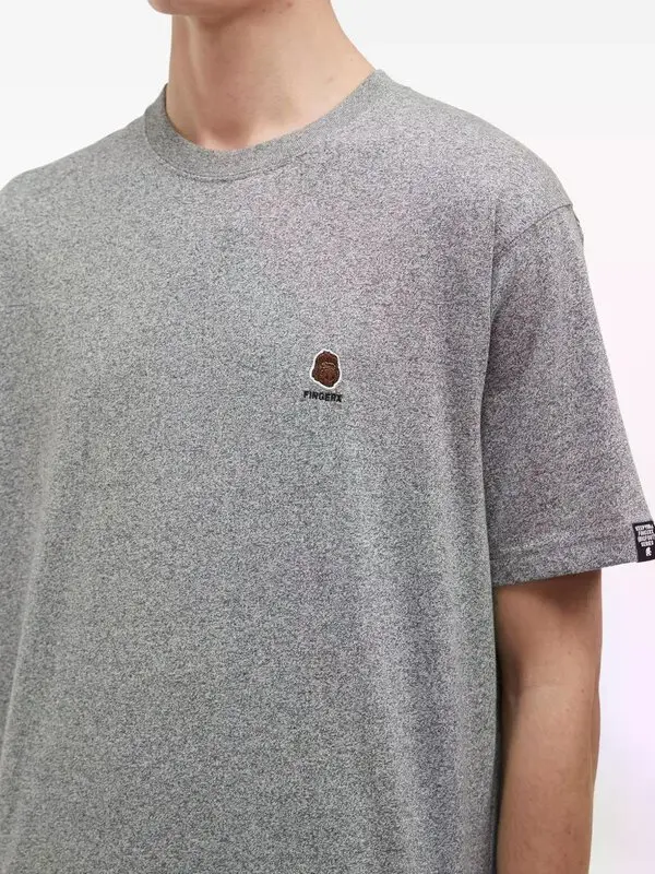 FINGERCROXX Embroidered-logo T-shirt - Grey