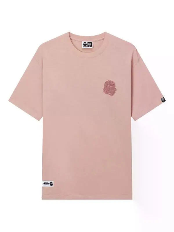 FINGERCROXX Embroidered-patch T-shirt - Pink