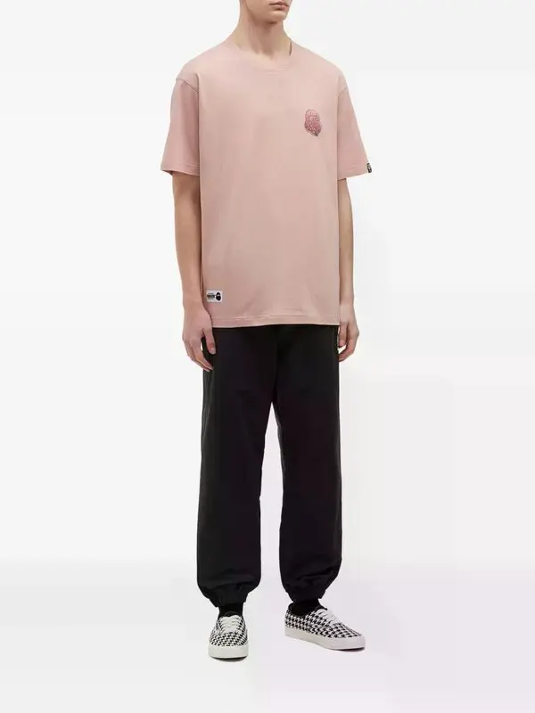 FINGERCROXX Embroidered-patch T-shirt - Pink