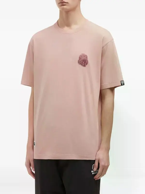 FINGERCROXX Embroidered-patch T-shirt - Pink