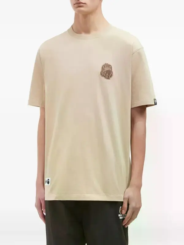 FINGERCROXX Embroidered-patch T-shirt - Neutrals