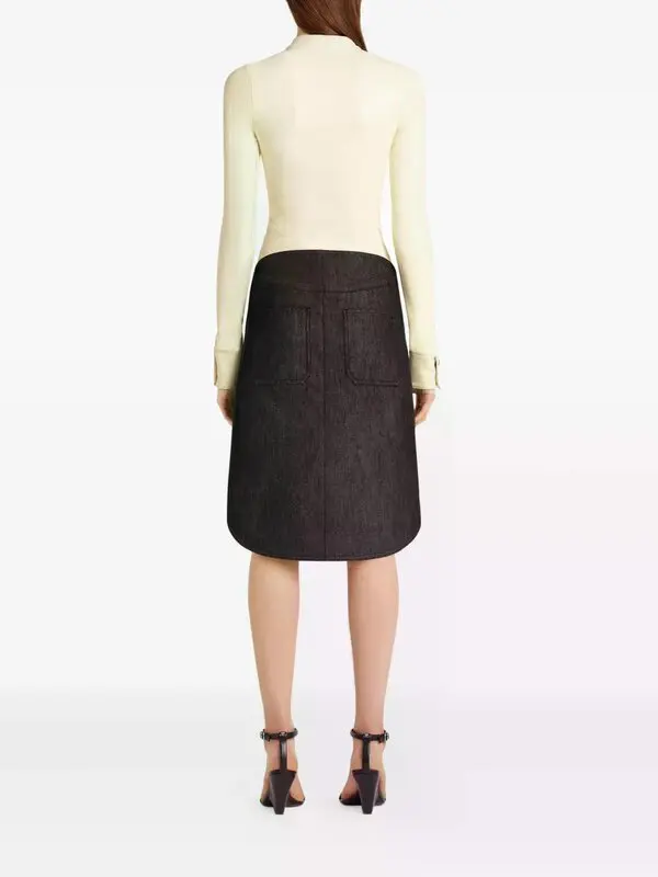 COURREGES Long-sleeve Zip-front Bodysuit - Neutrals