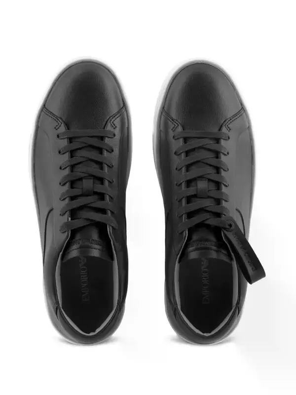 Emporio Armani Leather Lace-up Sneakers